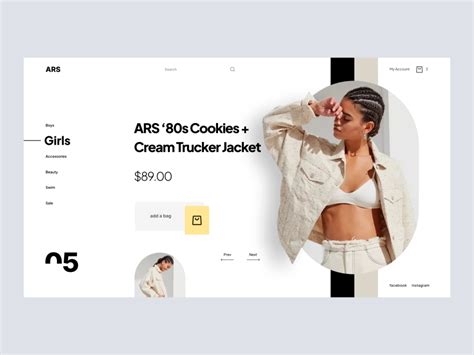ARS Fashion Wear Website Design Hero Adobe XD Resources UIDux