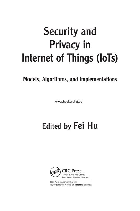 Ppt Security And Privacy In Internet Of Things Iots Models