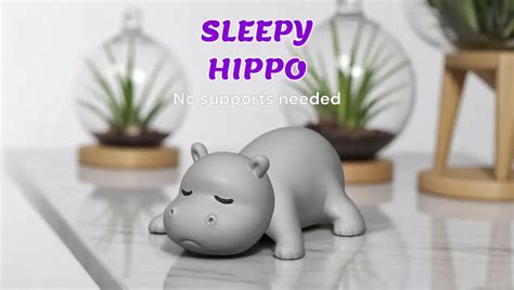 Sleepy Hippo By U Makerworld Download Free 3d Models