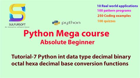 Python 1 Easy Tutorial For Absolute Beginners Int Data Type And Base