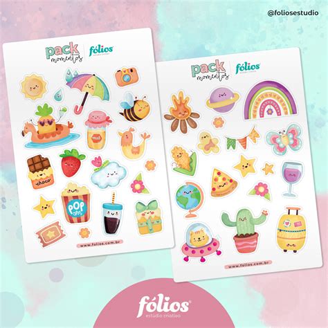 Pack Momentos Adesivos para imprimir Fólios