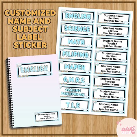Customized Subject Sticker Label Shopee Philippines