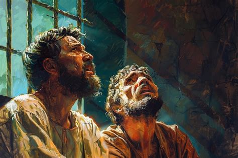 Paul Silas Worship Earthquake Prison Premium Ai Generated Image