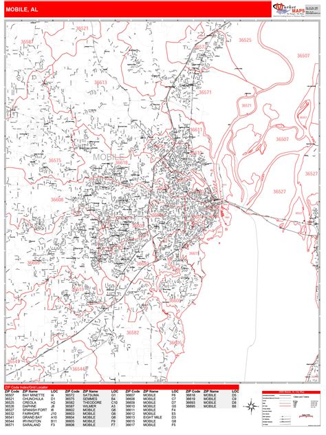 Mobile County Zip Code Map Map