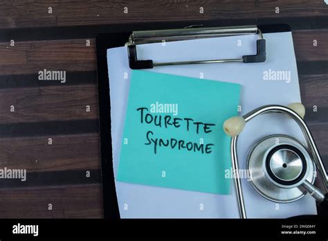 Concept Of Tourette Syndrome Write On Sticky Notes With Stethoscope