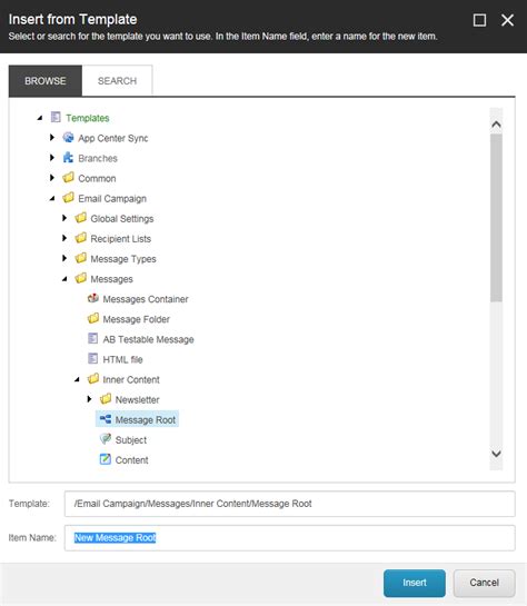 Building A Custom Message Template Sitecore Documentation