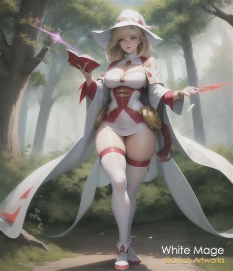 White Mage From Final Fantasy Nes By Eldritchartworks On Deviantart