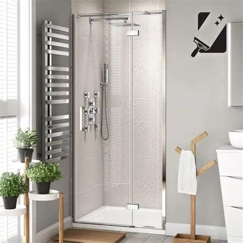 Mira Leap 800 X 800mm Bi Fold Shower Door Enclosure Easy Plumb Tray