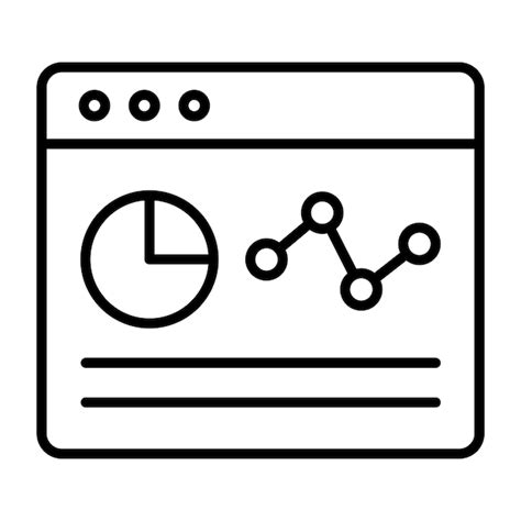 Premium Vector Webpage Statistics Line Illustration