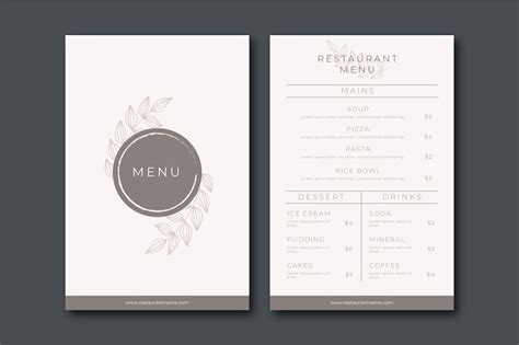 Images De Carte Menu Restaurant Simple Téléchargement Gratuit Sur Freepik