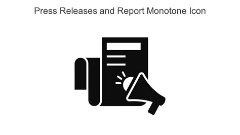 Press Releases And Report Monotone Icon In Powerpoint Pptx Png And