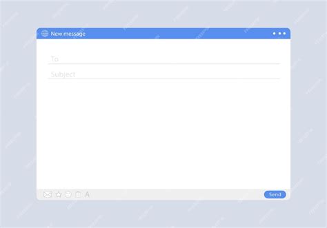 Interface E Mail Maquette De Page Web Message Internet Cadre Isolé