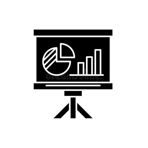 Presentation Board Linear Icon Concept Presentation Board Line Vector
