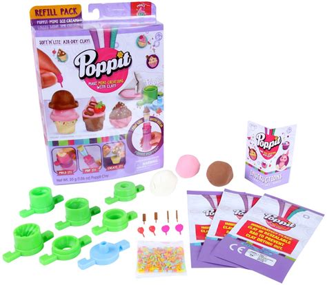 Buy Oonies Poppit S1 Refill Pack Mini Ice Cream Clay Craft Kit For Adults Unisex Pink