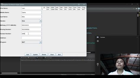Enrollment System Java And Dbms Youtube