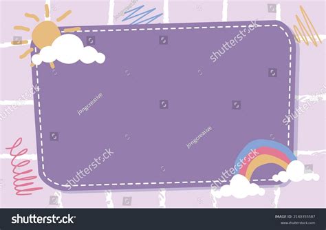 Cute Rectangle Note Frame Background Sun Stock Vector Royalty Free 2140355587 Shutterstock