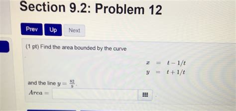 Solved Find The Area Bounded By The Curve X T T Y Chegg