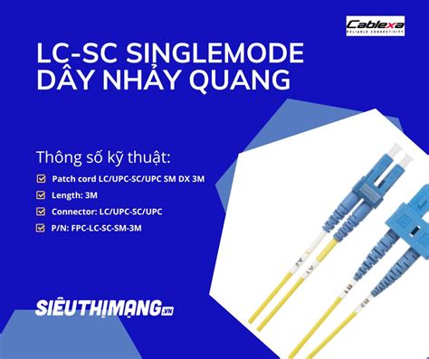Dây Nhảy Quang Lc Sc Singlemode 【giá Rẻ】