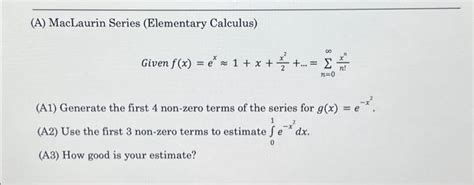 solved a maclaurin series elementary calculus 2 n given