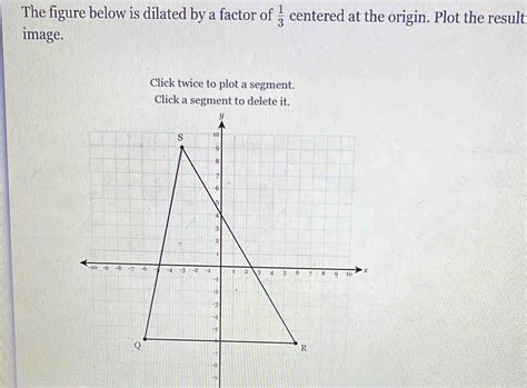 Solved The Figure Below Is Dilated By A Factor Of 1 3 Centered At The