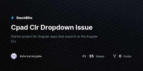 Cpad Clr Dropdown Issue StackBlitz