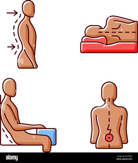 Postural Dysfunction Rgb Color Icons Set Stock Vector Image And Art Alamy