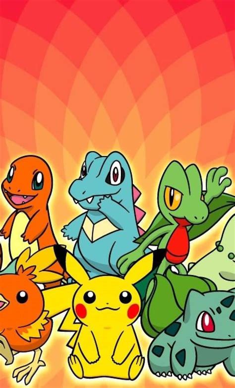 Download Torchic With Five Other Pokemon Wallpaper