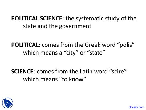 Introduction Political Science Lecture Slides Docsity