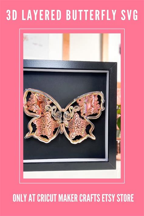Butterfly 3d Mandala Svg 3d Layered Mandala Svg Cut File For Cricut