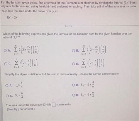Solved For The Function Given Below Find A Formula For The