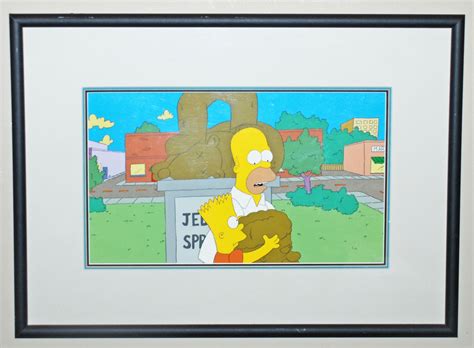 Original Simpsons Production Cel From The Simpsons Featuring Homer And