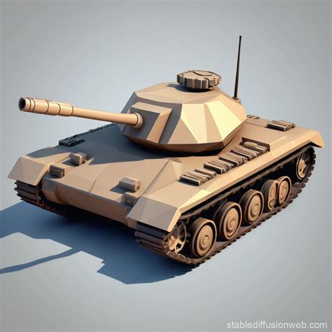 War Thander Character Low Poly Tank Stable Diffusion Online