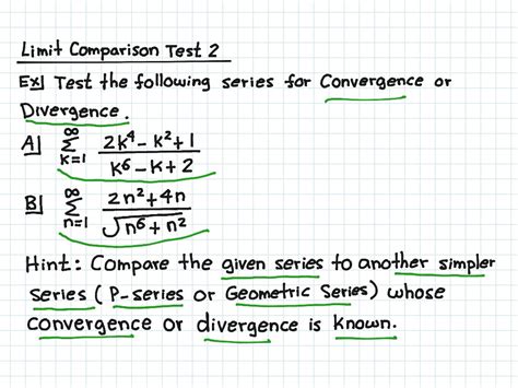 Limit Comparison Test 2 Video 216 Math Calculus Showme