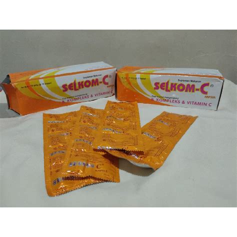 Jual Selkom C Vitamin C Harga Perstrip Shopee Indonesia