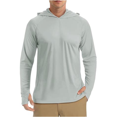 Mens Sun Shirts Upf 50 Protection Hoodie Long Sleeve Sunscreen