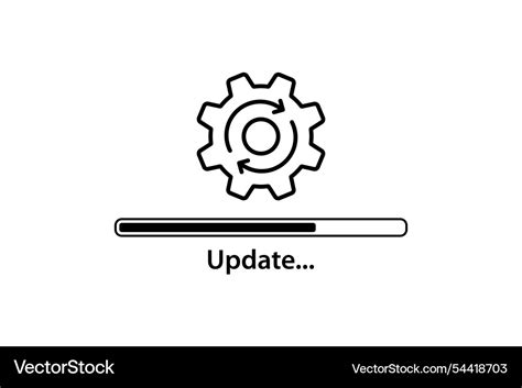 Update Symbol Und Upgrade Systemzeichen Symbol Vektorbild
