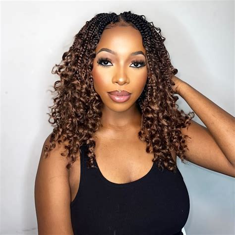 Karida 9 Packs Goddess Box Braids Crochet Hair 12 Inch Boho Crochet