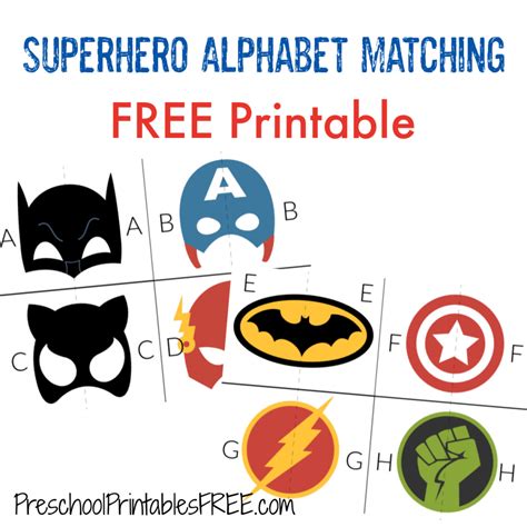 Superhero Letters Printable