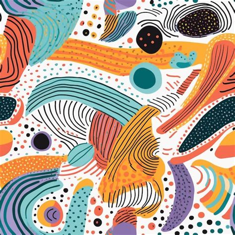 Premium Photo A Close Up Of A Colorful Abstract Pattern With Circles And Dots Generative Ai