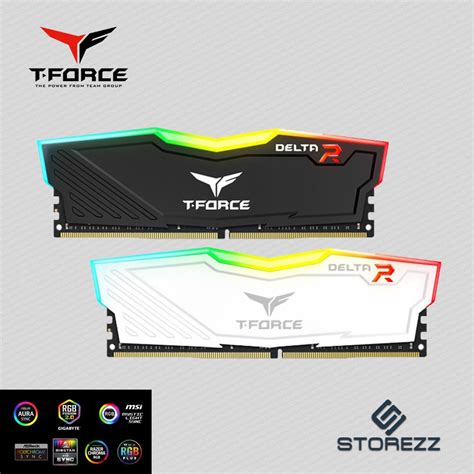READY STOCK T Force DELTA RGB DDR4 GAMING MEMORY RAM 8GB 3200MHz Black White Shopee Malaysia
