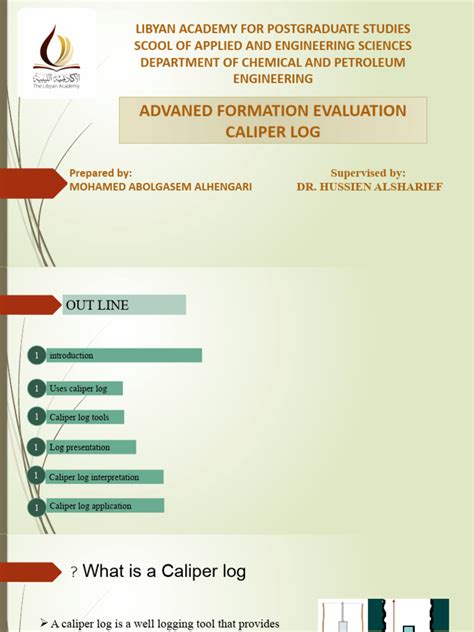 Caliper Log Presentation 1 Pdf