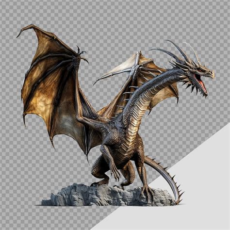 Дракон изолирован на прозрачном фоне ПНГ Премиум Ai сгенерированный Psd