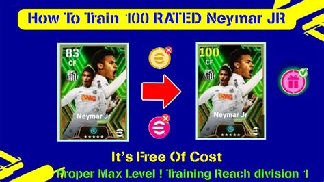 How To Train 100 Rated Epic Neymar Jr In Efootball 2024 Mobile