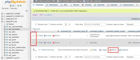 Cómo eliminar una tabla en una base de datos phpMyAdmin