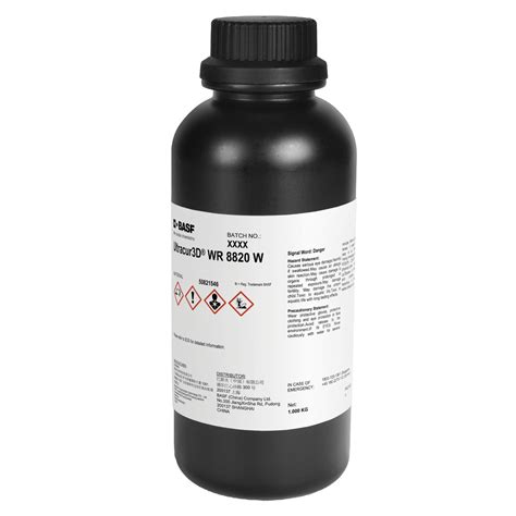 Basf Ultracur3d Reative Urethane Photopolymer Water Washable Resin Gratkit