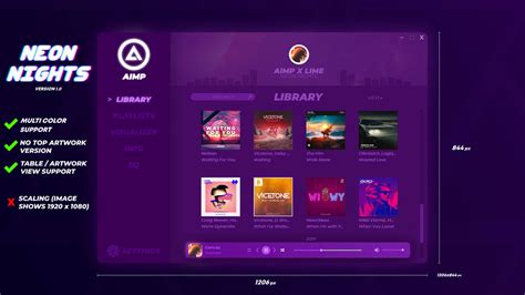 Neon Nights Aimp 5 Skin By Somelimes On Deviantart