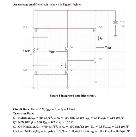 Solved An Analogue Amplifier Circuit Is Shown In Figure 1