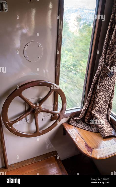 Old Fashioned Train Vagon Of A Steam Locomotive In The Station Of