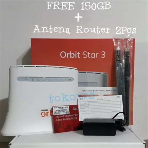 Modem Wifi Telkomsel Orbit Star 3 Zte Mf283u Free 150gb Antena