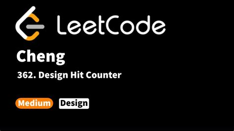 Leetcode 362 Design Hit Counter Youtube